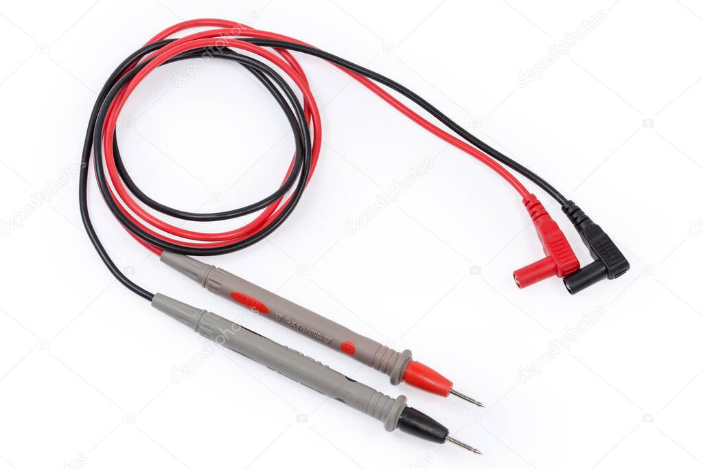 Par de cables multímetro con sondas de prueba puntiagudas con ...
