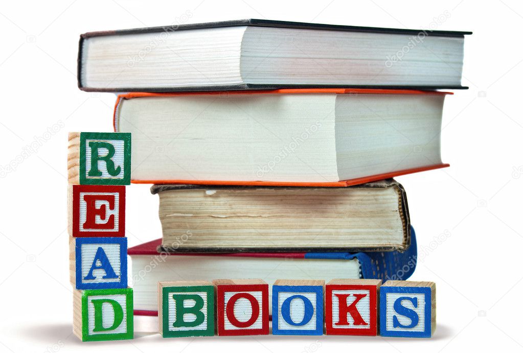 Books with toy blocks — Stock Photo © jentara #29793055