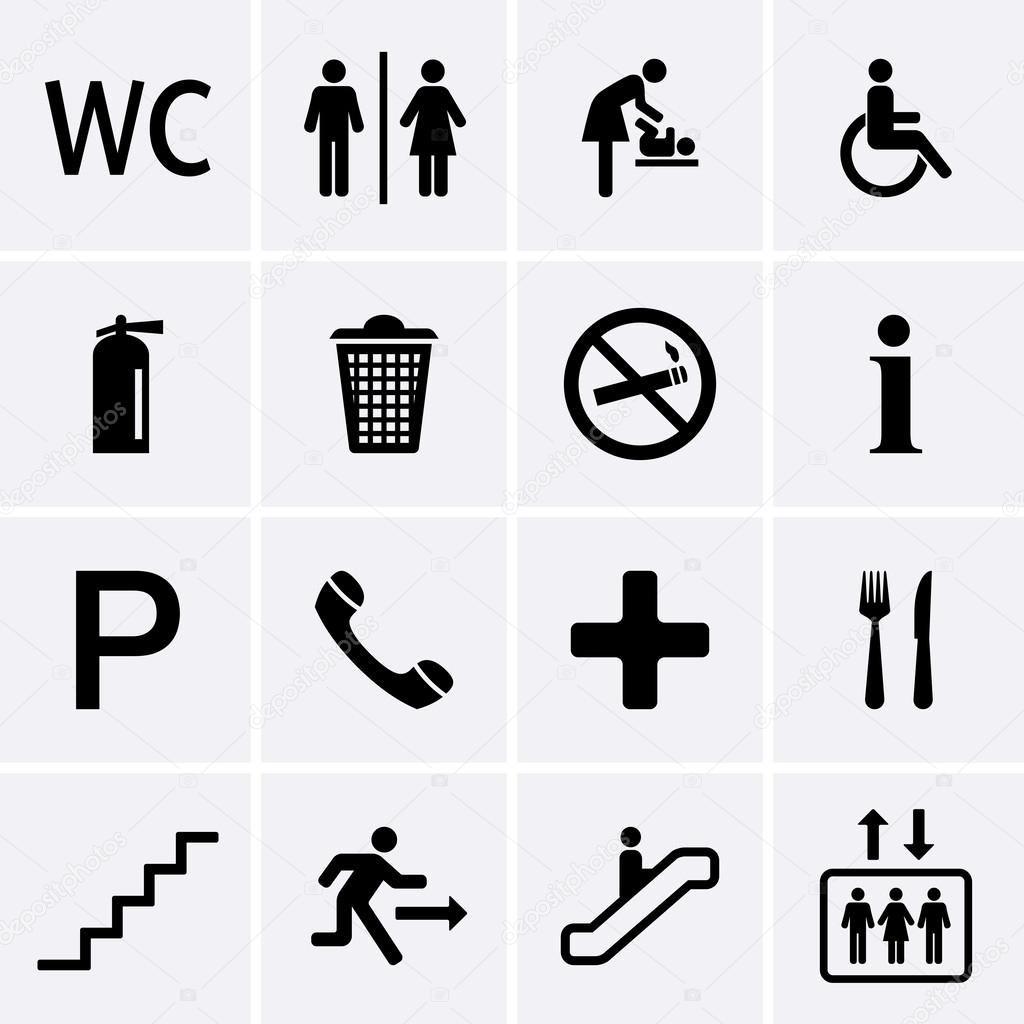 Iconos públicos — Archivo Imágenes Vectoriales © ankudi #43225561