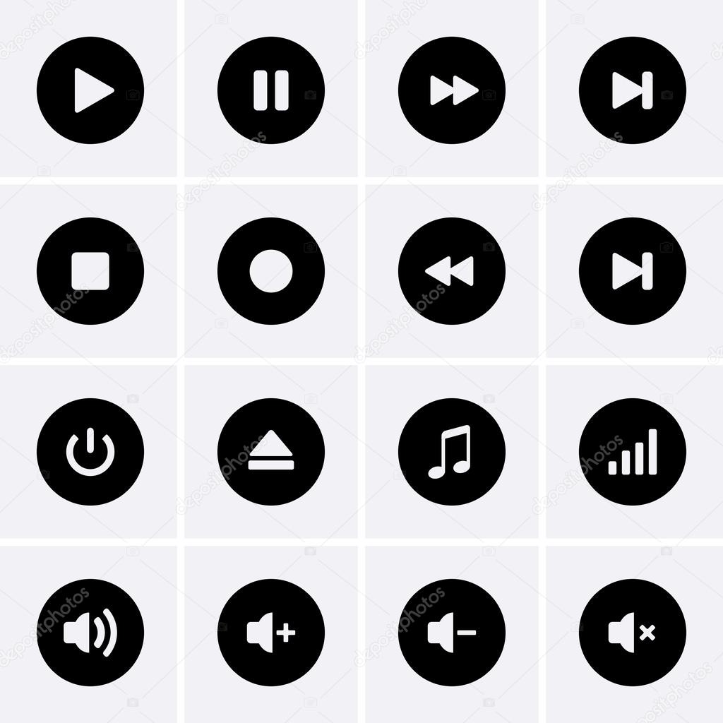 Media Player Icons Stock Vector Image by ©ankudi #43225563