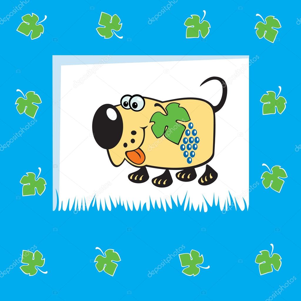 Cute fruity dog Stock Vector Image by ©insima #12888245