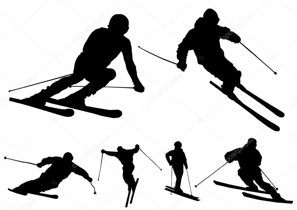 Ski vectors — Stock Vector © Ludvigcz #12157320