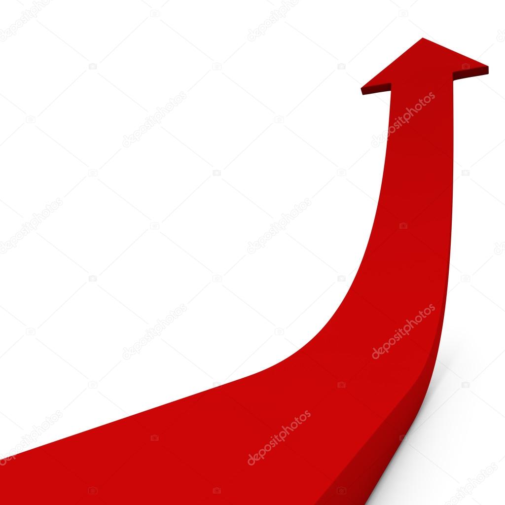Roter aufsteigender Pfeil Konzeptbild. – Stockfoto © lenapix #27445857
