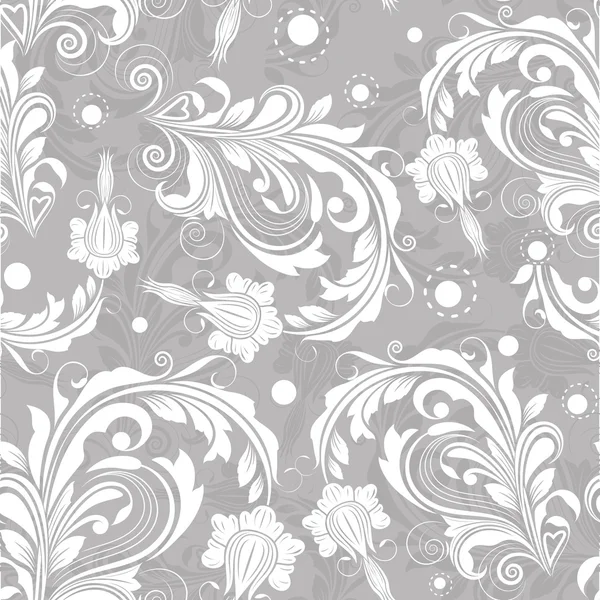 Seamless gray floral pattern — Stock Vector © OlgaDrozd #9392018