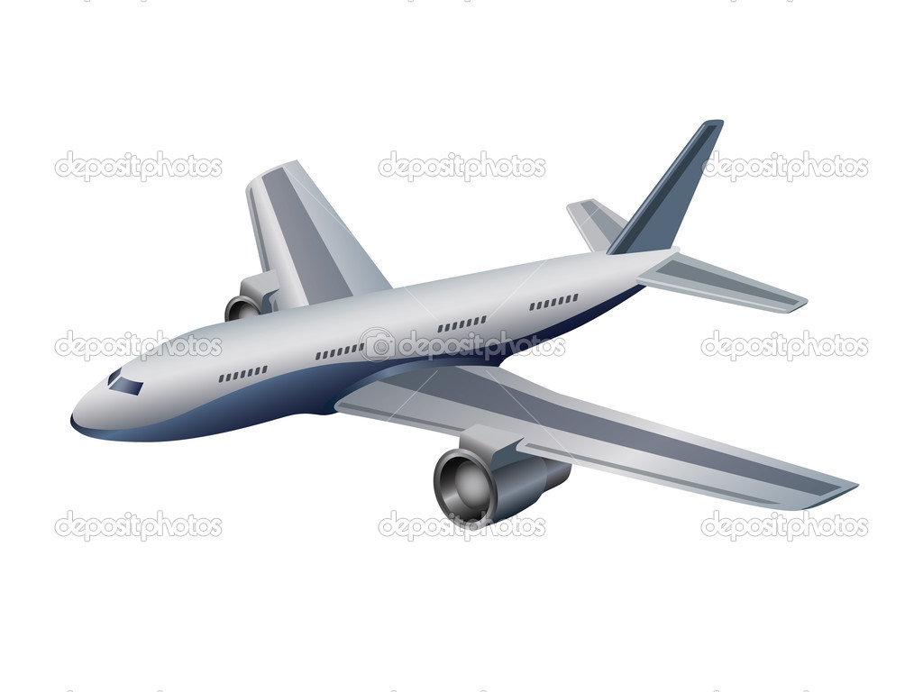 Airplane on white background Stock Vector by ©chrupka 38884703