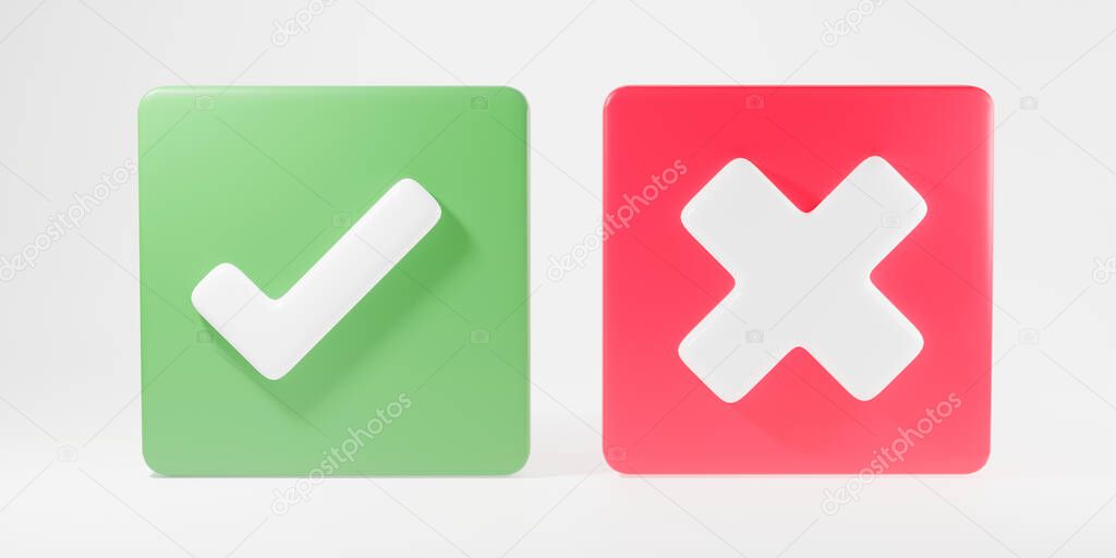 Segno Spunta Verde Segno Spunta Elemento Icona Simboli Croce Nel — Foto ...