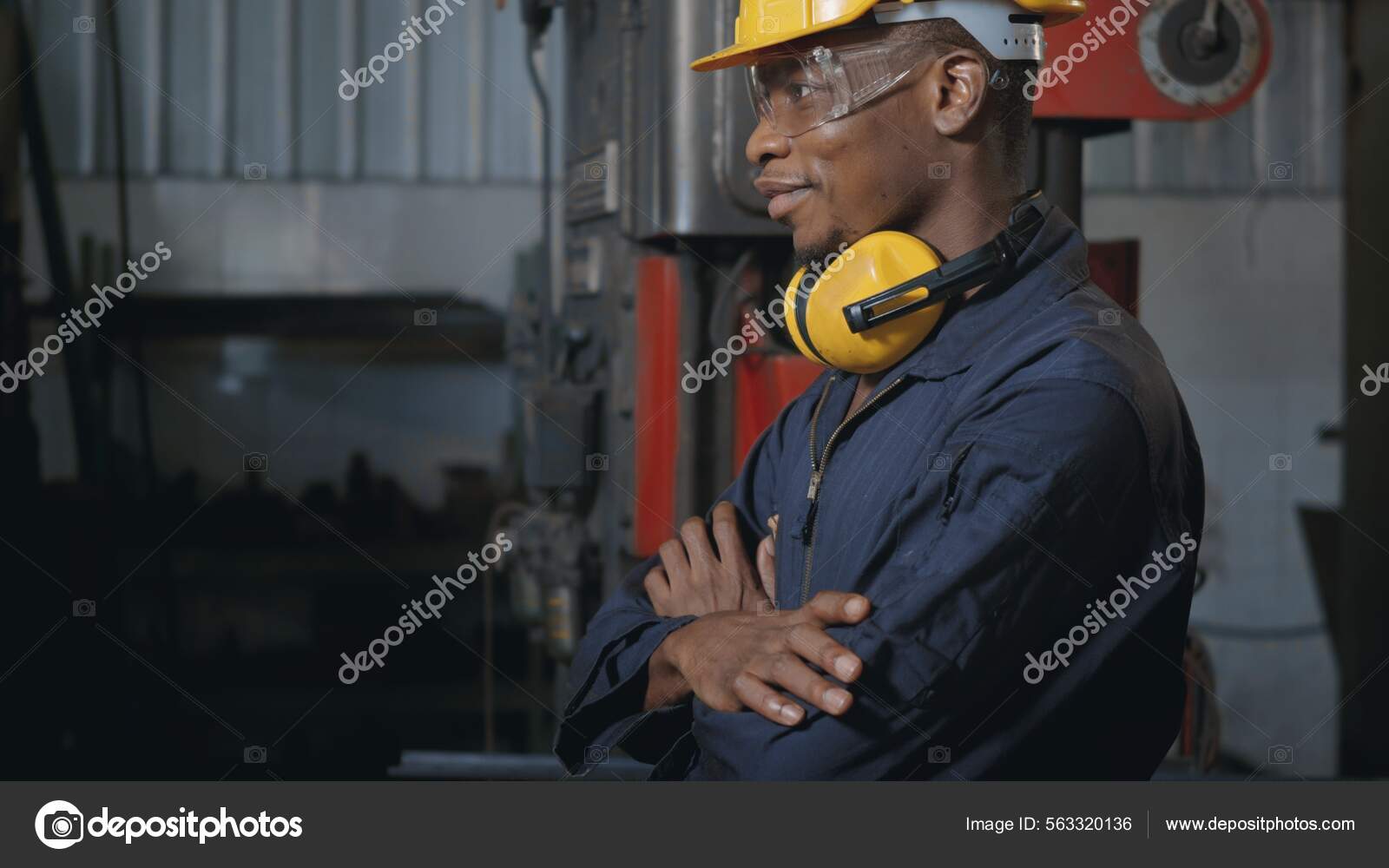 Happy American Factory Workers