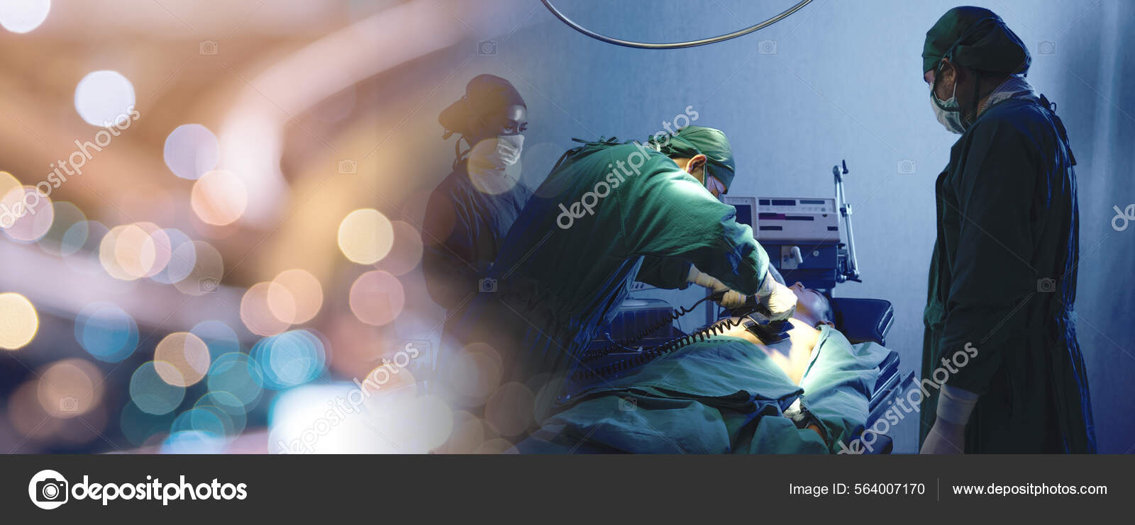 Defibrillation Cardiac Dysrhythmia Surgical Doctor Team Performing ...