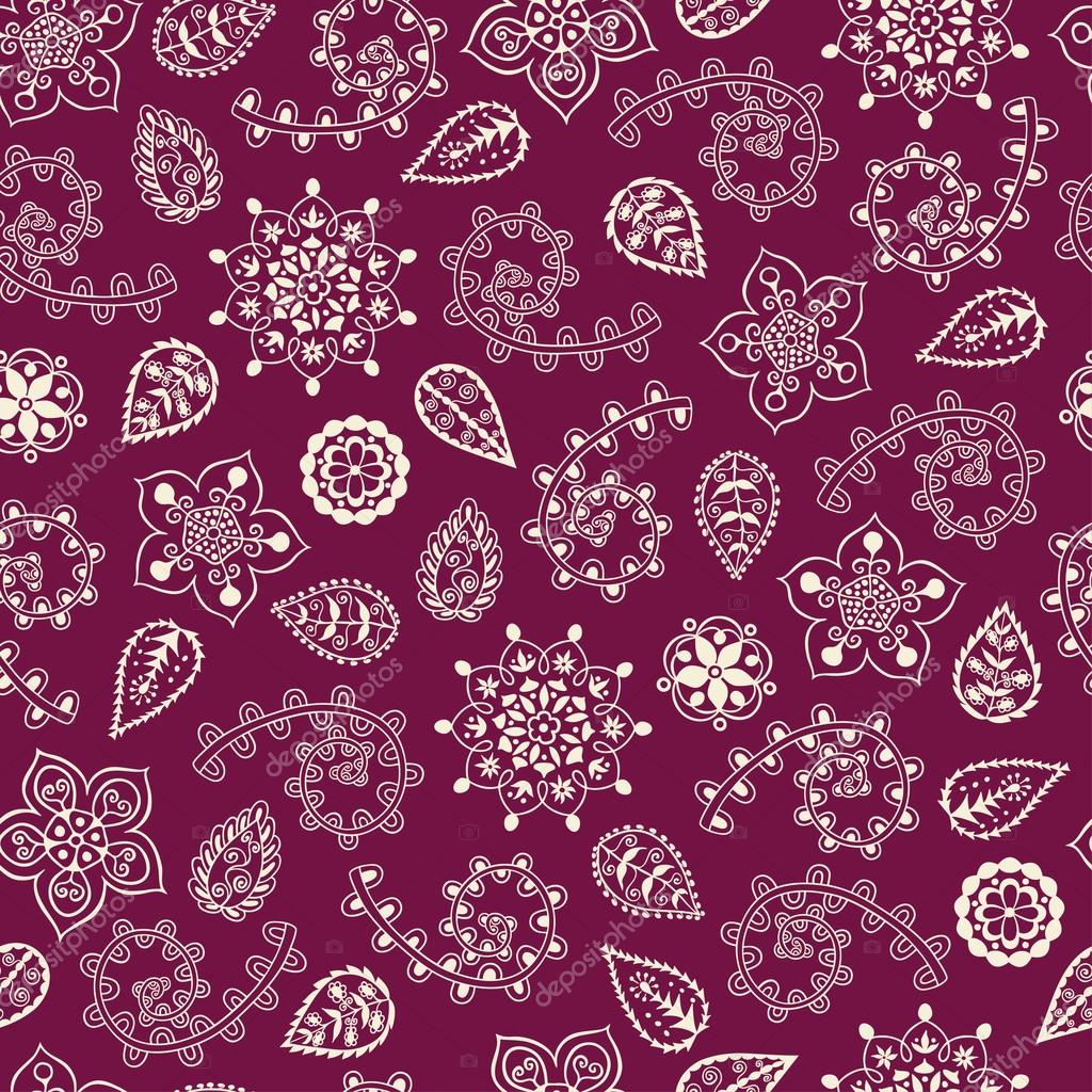 Textura sin costura floral sobre fondo vinoso Vector de Stock de ©olga ...