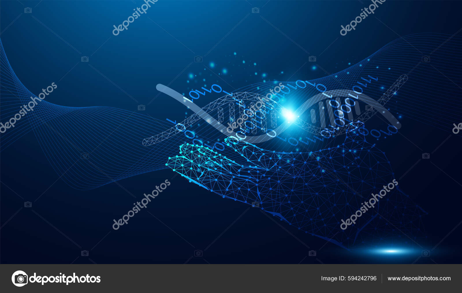 Abstract Hand Holding Dna Gene Editing Science Concept Genetic Editing ...