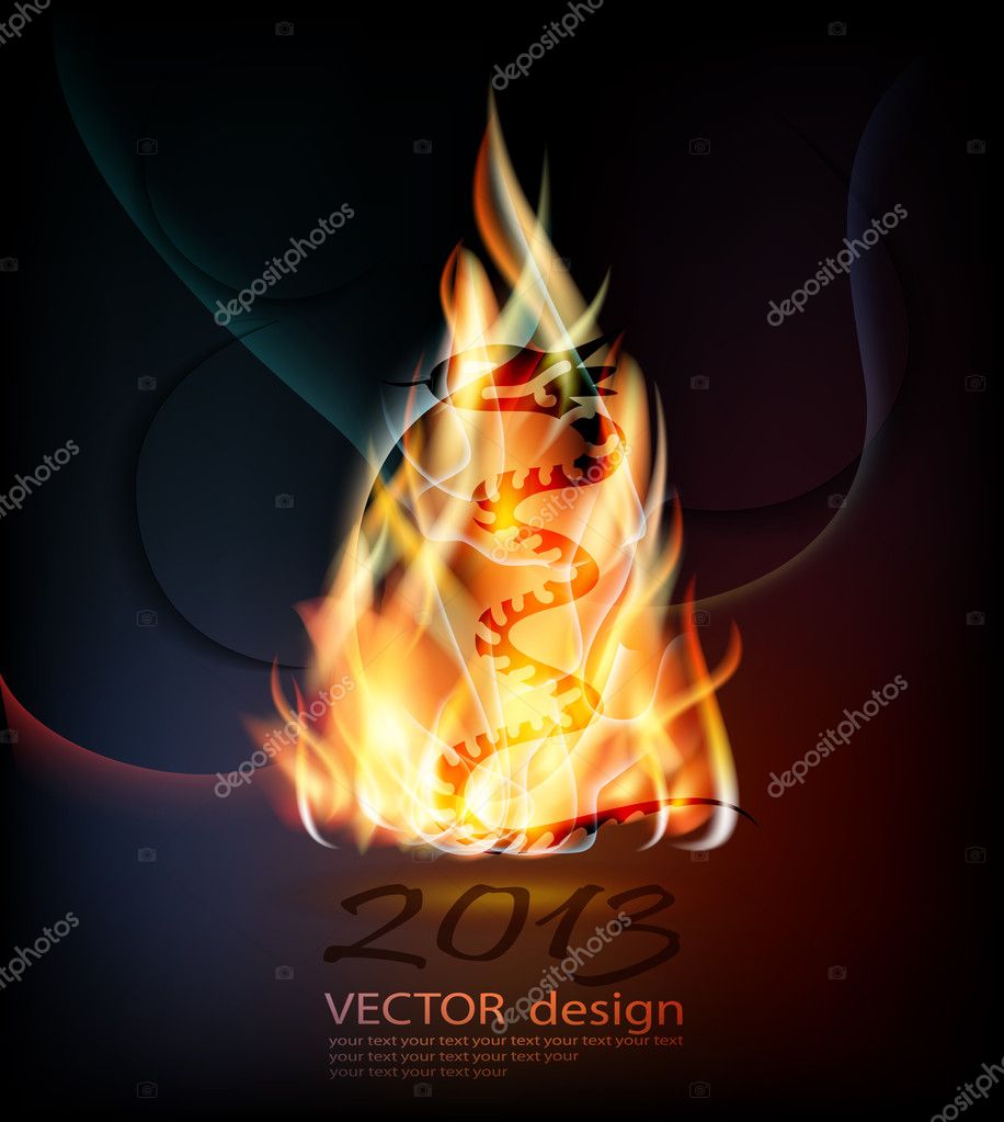 Fiery design Stock Vector Image by ©systemm #13468003