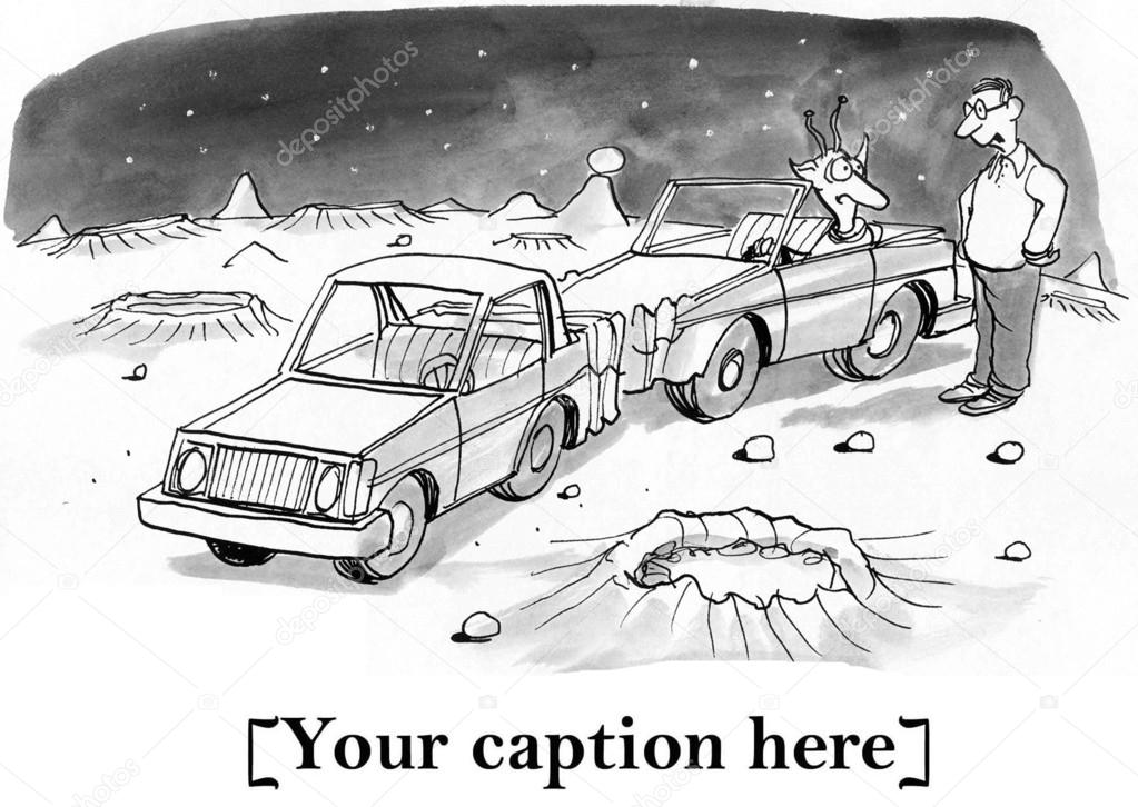 Car accident on Mars Stock Illustration by ©andrewgenn #21344561