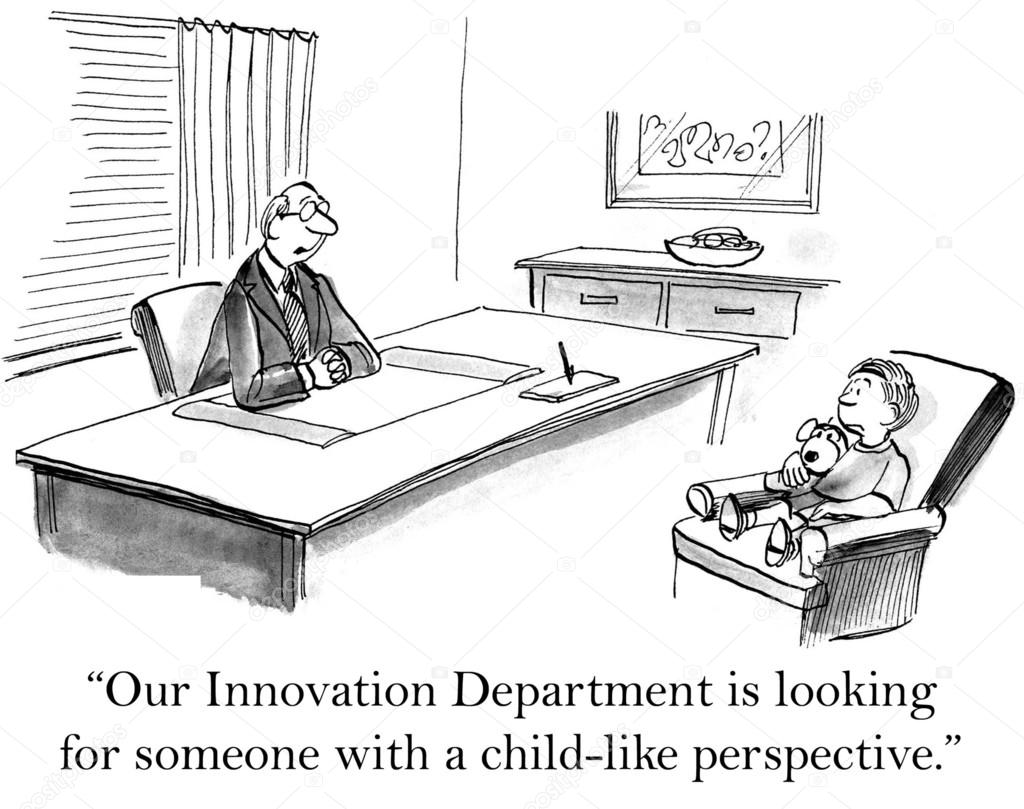 Cartoon illustration. Boy in the interview in the office Stock ...