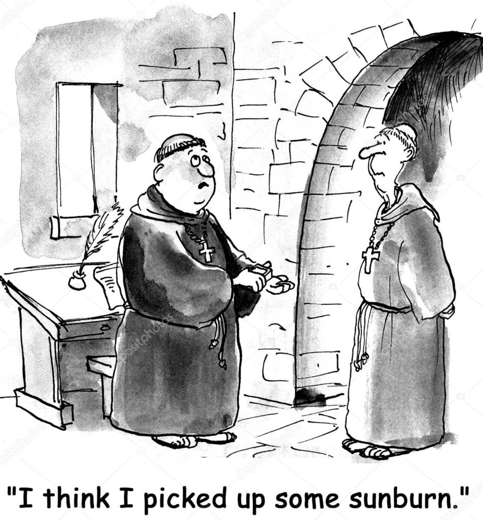 Two priests in the church Stock Illustration by ©andrewgenn #32551461