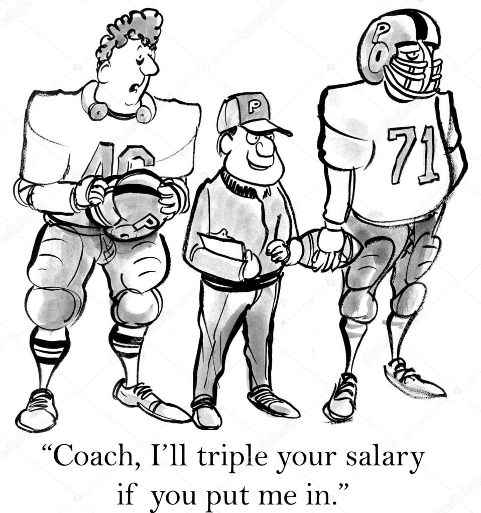 Cartoon illustration. Coach and his players Stock Photo by ©andrewgenn ...
