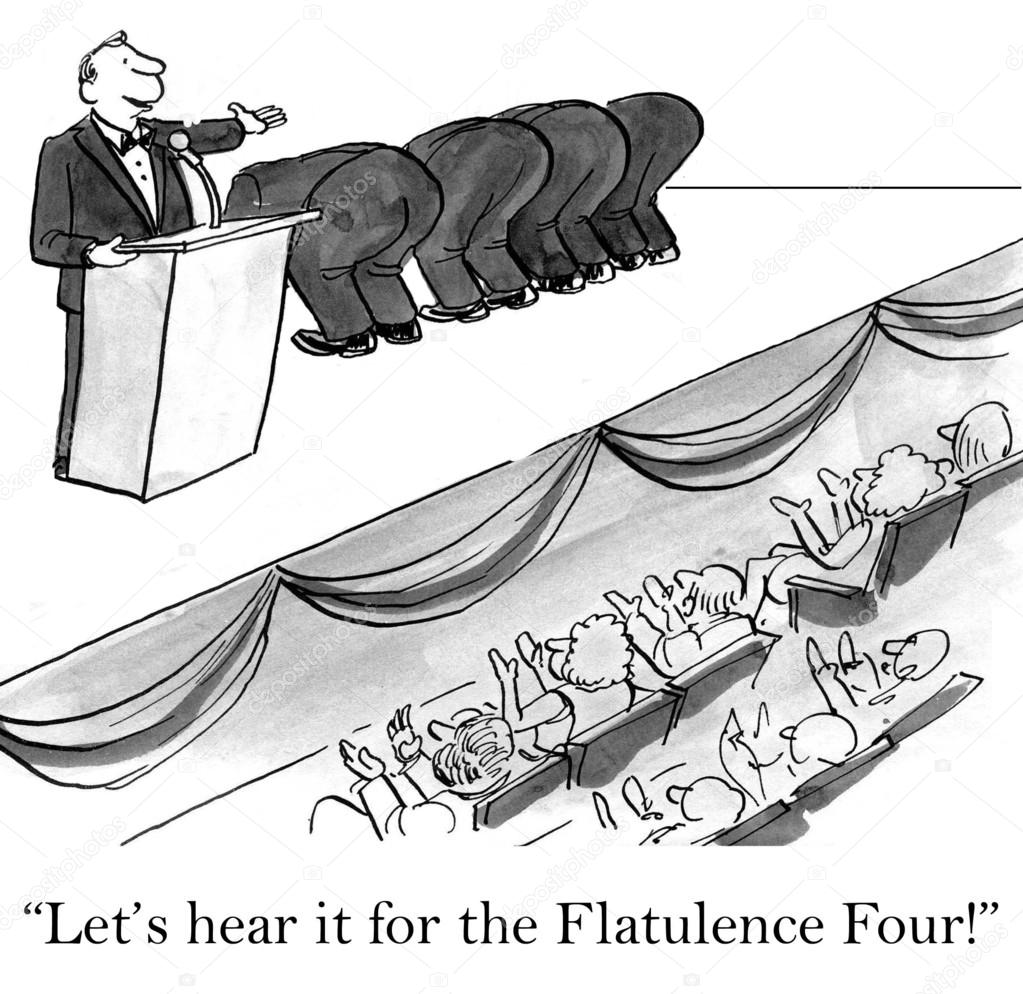 Mеn turned his back on the scene. Cartoon illustration — Stock Photo ...