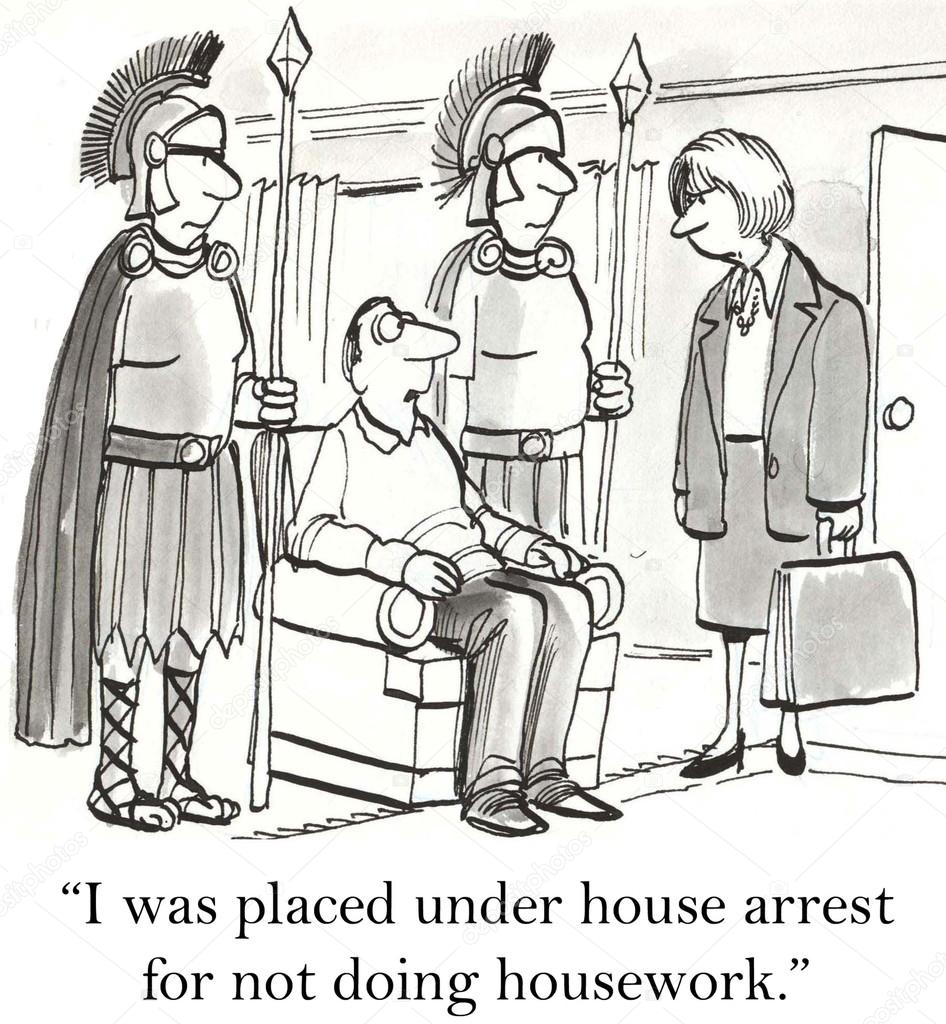 Cartoon illustration. House arrest Stock Illustration by ©andrewgenn ...