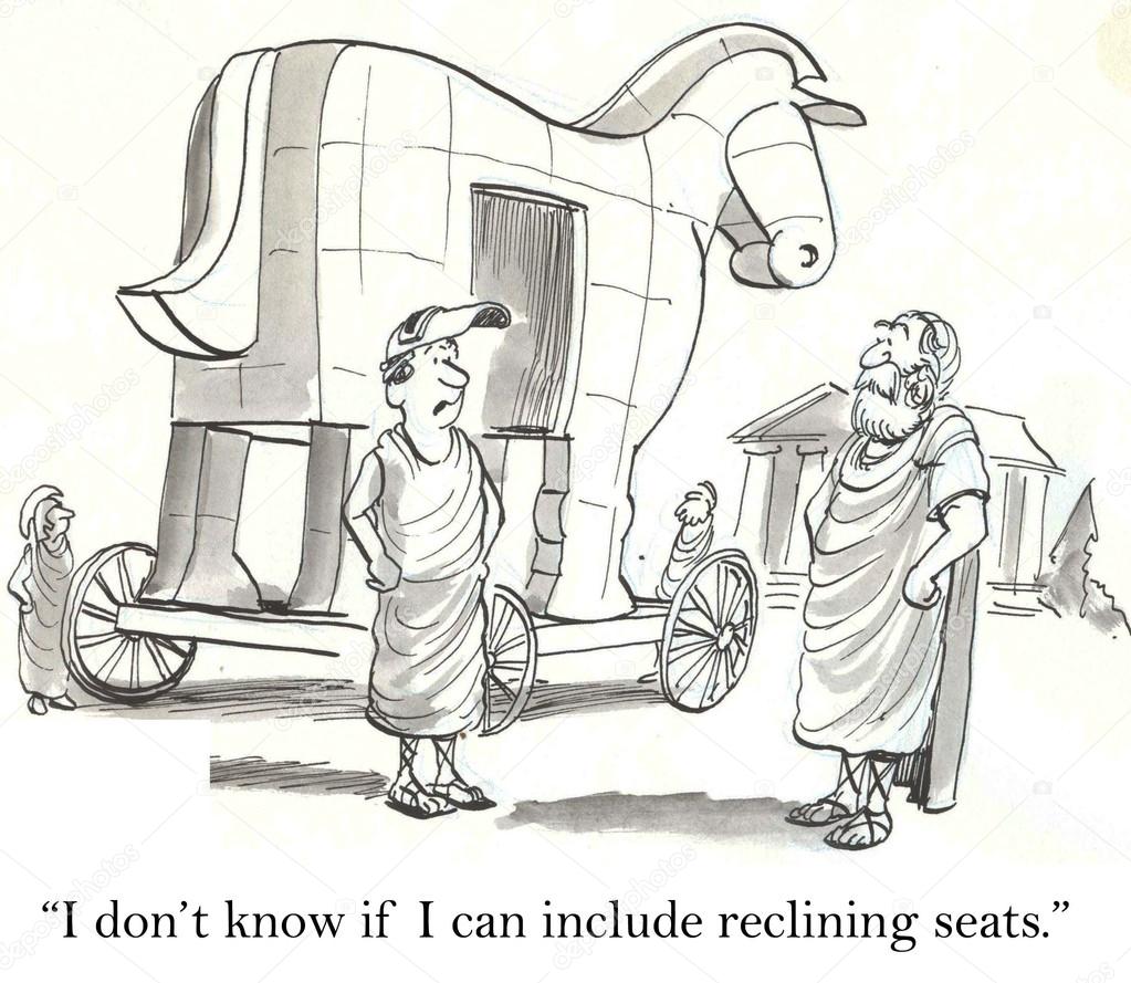 Cartoon illustration. Trojan Horse Stock Illustration by ©andrewgenn ...