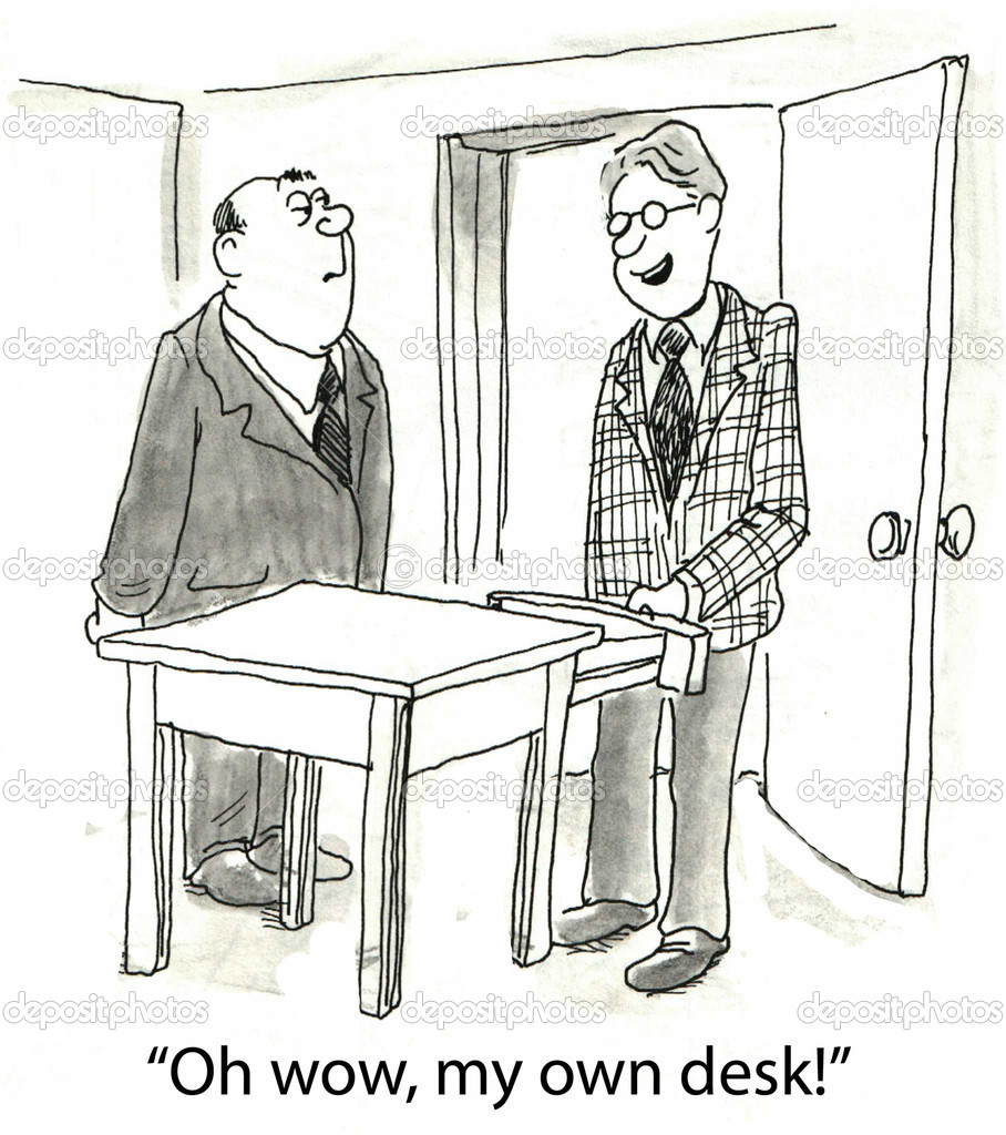 Cartoon illustration - own desk Stock Illustration by ©andrewgenn #36103101