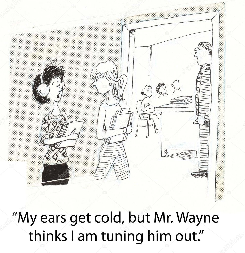 Female student has cold ears. Stock Photo by ©andrewgenn 38897661