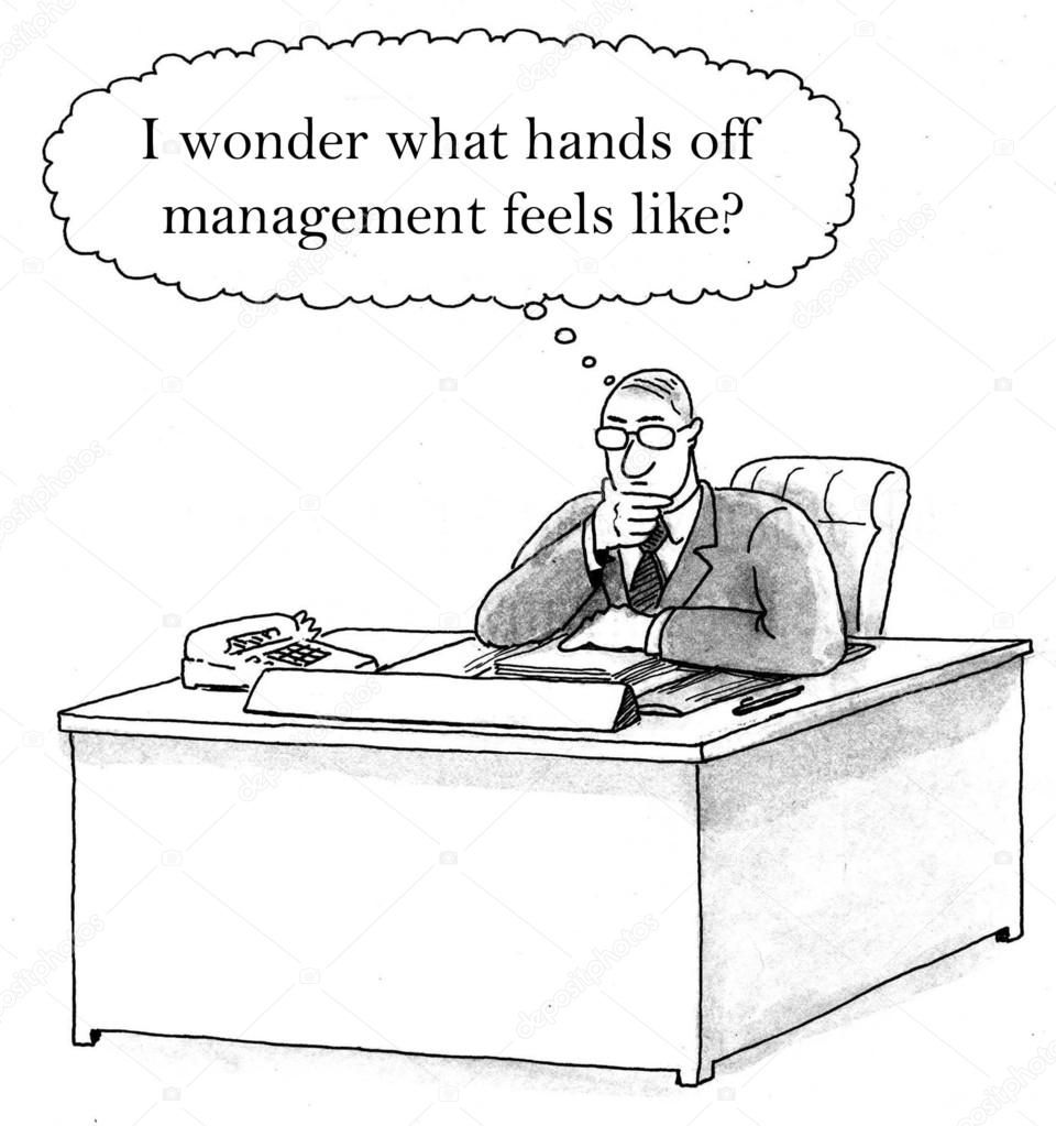 Boss thinking about management Stock Illustration by ©andrewgenn #38902149