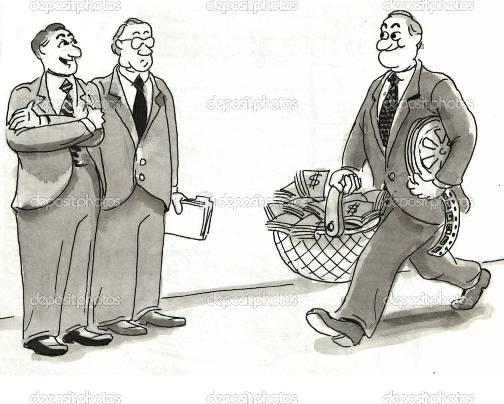 Man is carrying lots of money Stock Illustration by ©andrewgenn #39171777