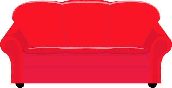 Red sofa — Stock Vector © liusaart #34654747