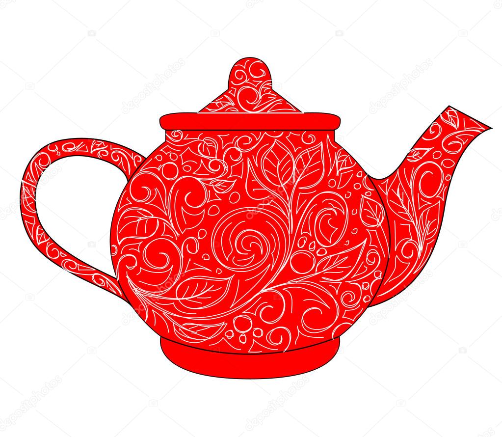 Red teapot Stock Vector by ©Marishayu 23725253