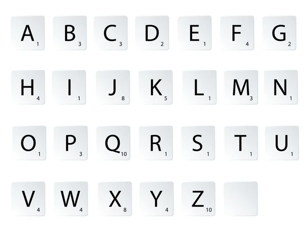 Scrabble alphabet — Stock Vector © Marishayu #51230063