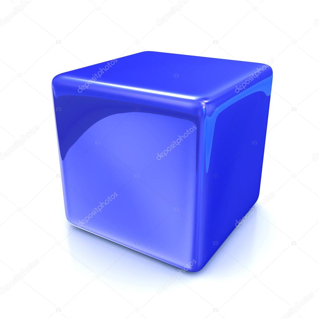 Blue cube isolated on white background — Stock Photo © Alexynder #13512519
