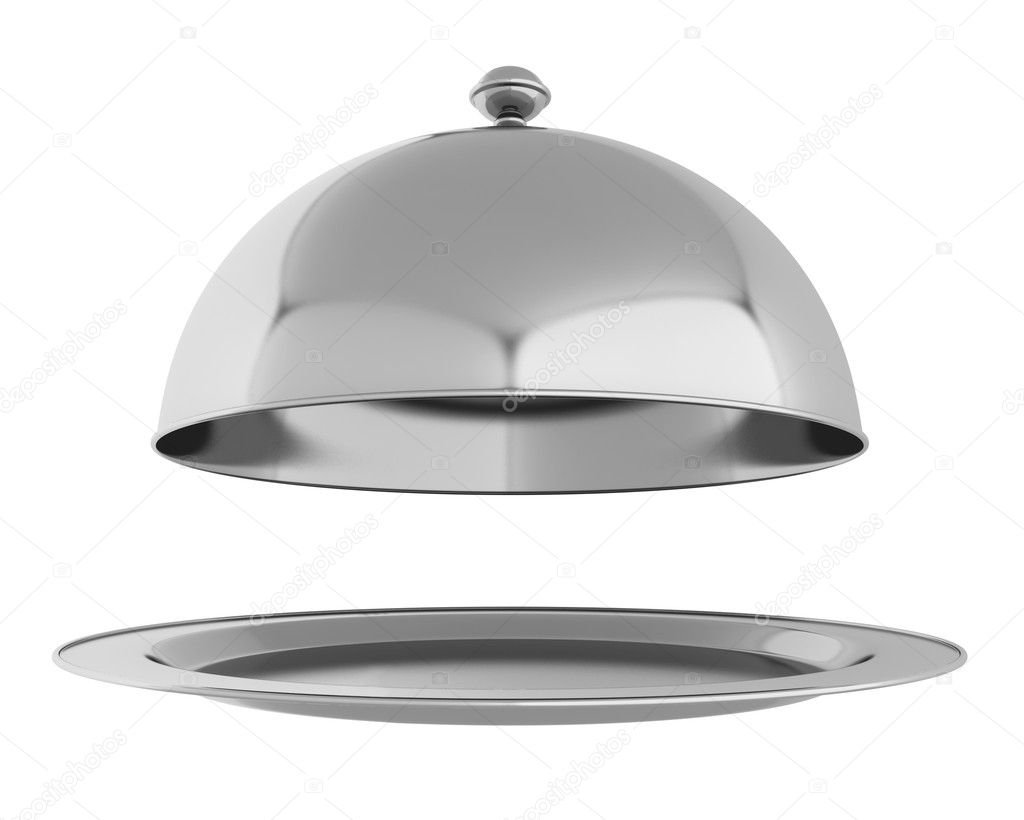Restaurant cloche with open lid Stock Photo by ©Alexynder 18240547