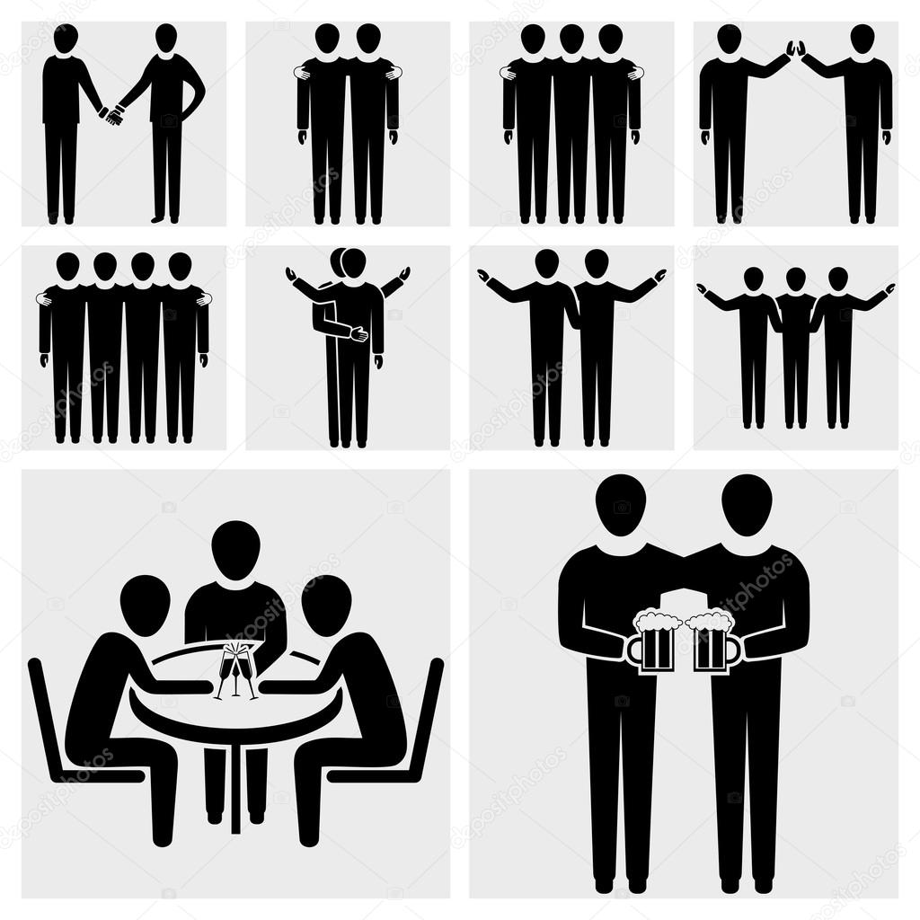 Friend, friendship, relationship, teammate and teamwork Icon. Vector ...