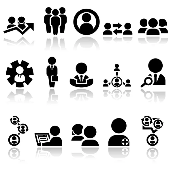 Working on computer vector icons set on gray Stock Vector Image by ...