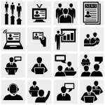 Working on computer vector icons set on gray Stock Vector Image by ...