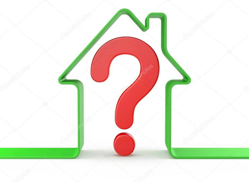 House with question mark — Stock Photo © Alexynder #38810955