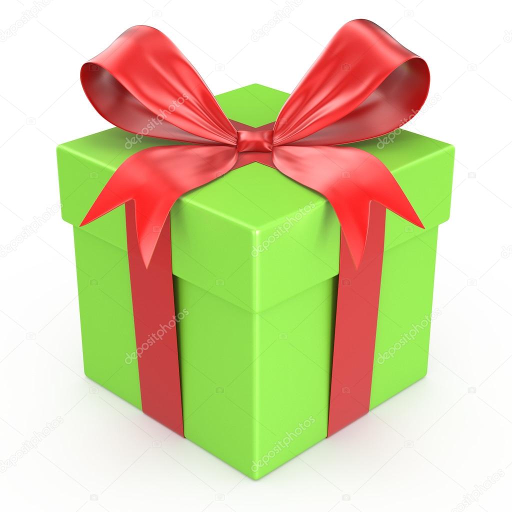 Green Present Bow