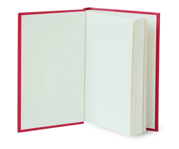 Blank red book lying down isolated on white with clipping path. Stock ...