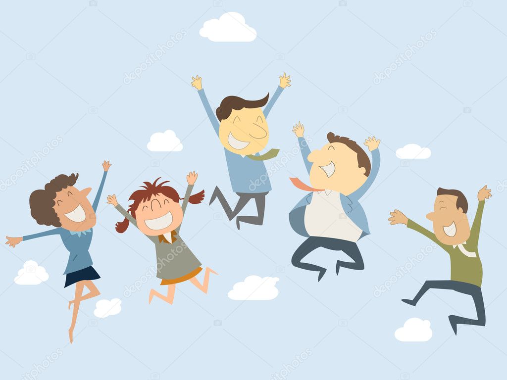 Happy business teamwork jumping Stock Vector Image by ©jesadaphorn ... Happy business teamwork jumping Stock Vector Image by ©jesadaphorn ...