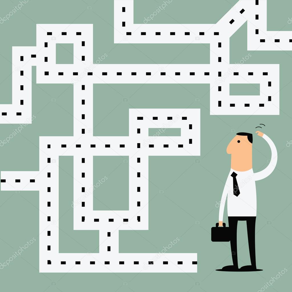 Confused with ways Stock Vector by ©jesadaphorn 36464979