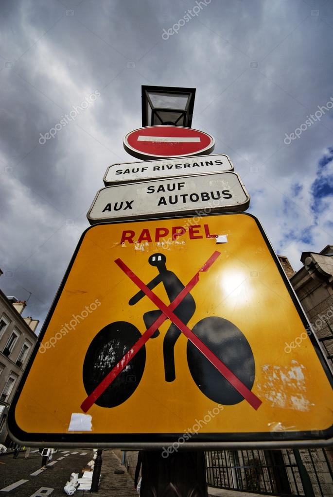 Paris traffic signs — Stock Photo © camema #32110859