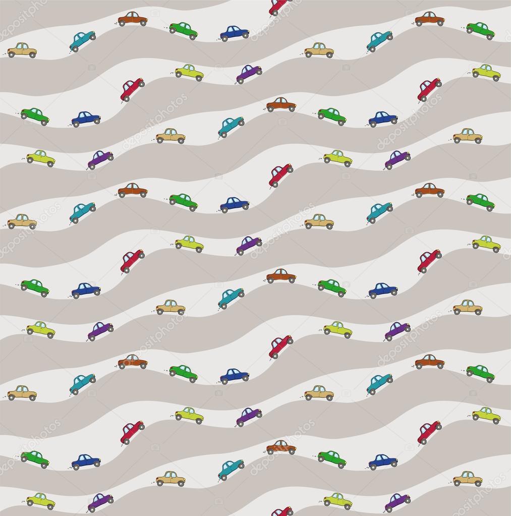 Pattern with cars Stock Vector Image by ©robodread #13617788