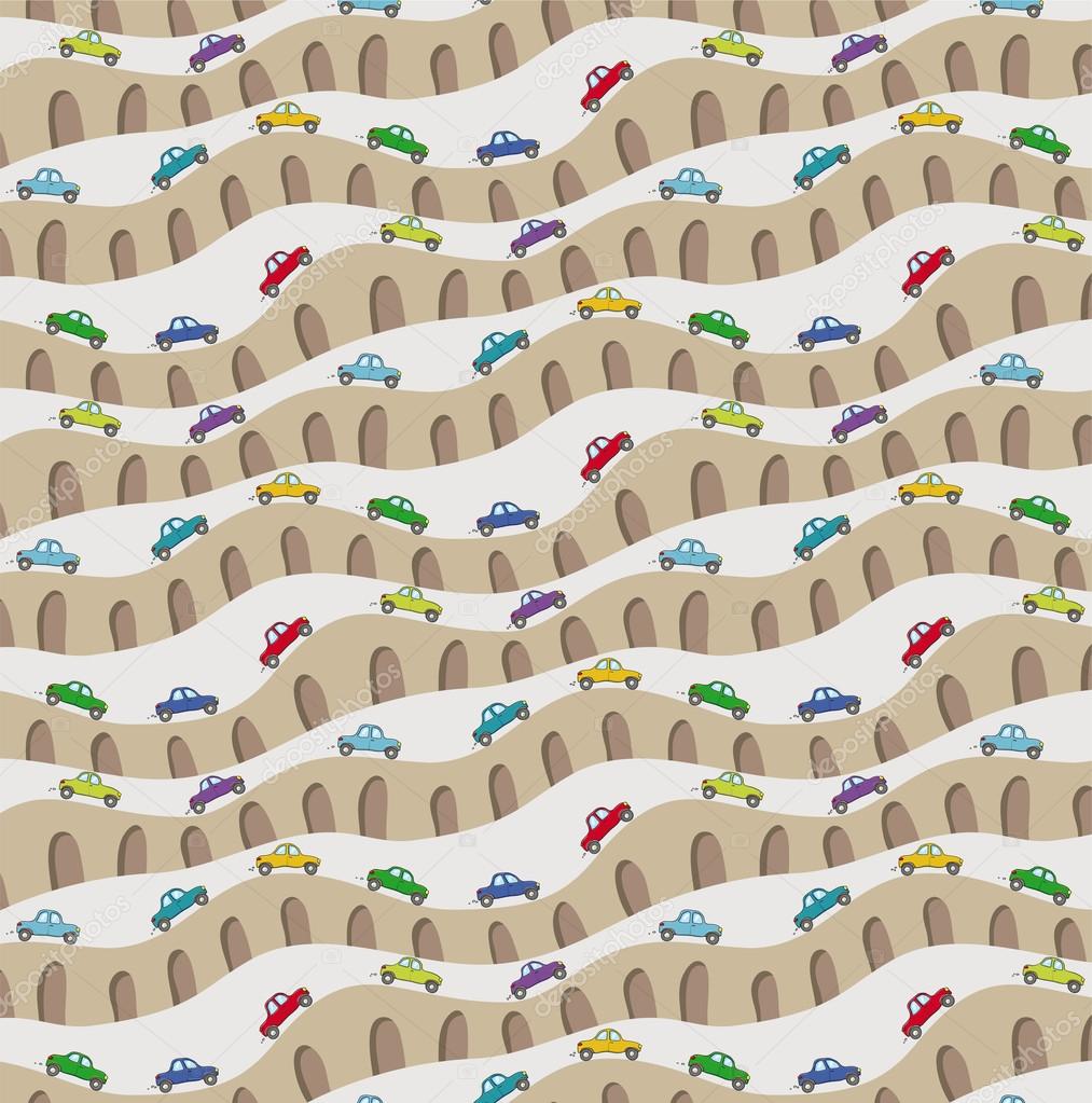Pattern with cars Stock Vector Image by ©robodread #13617792