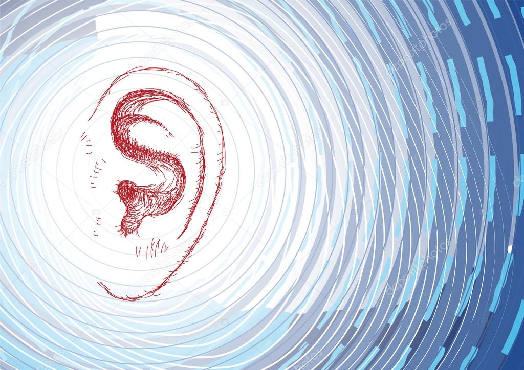 Ear and sound waves Stock Vector by ©robodread 29462447