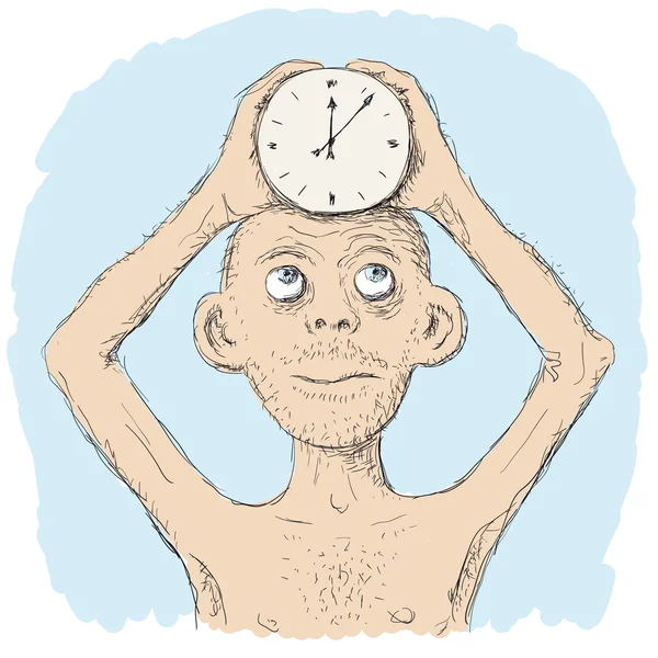 Businessman and death and clock in human head Stock Vector Image by ...