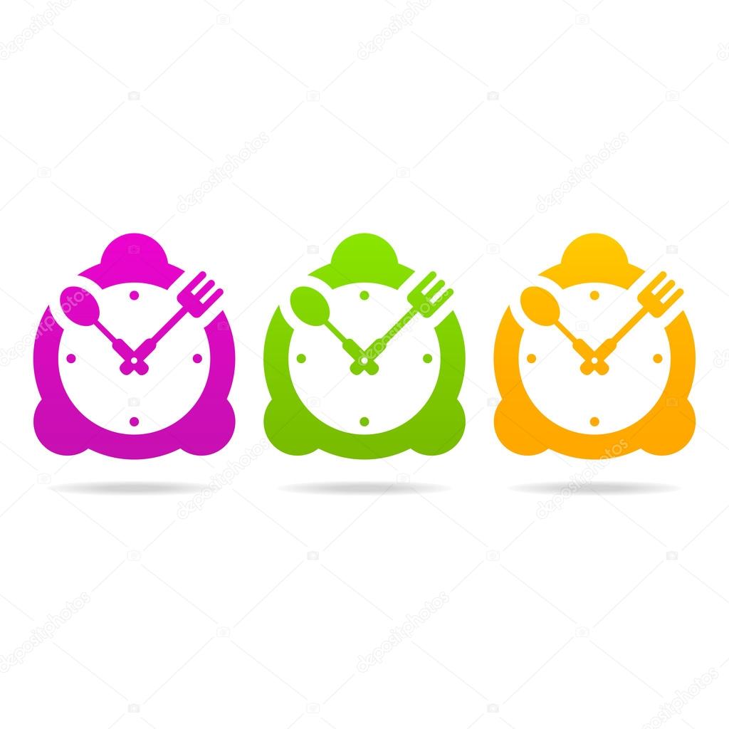 Reloj de cocina icono logotipo signo Vector de stock #16998479 de ©maxsim