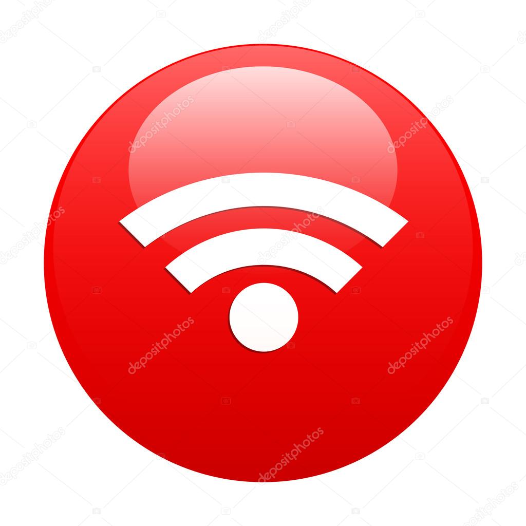 Bouton internet wifi icon red Stock Vector Image by ©maxsim #27252785