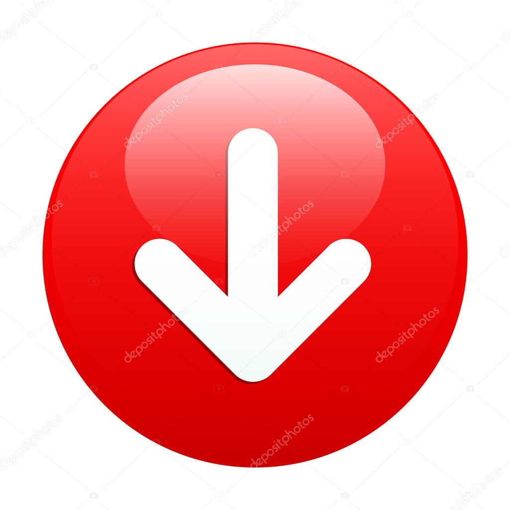 Lefelé mutató nyíl gombra — Stock Vektor © maxsim #29298565