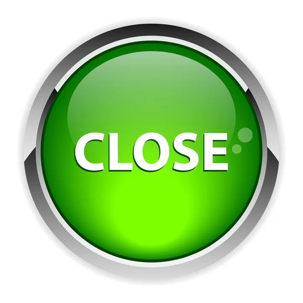 Bouton fermer sur l'icône vert de fond blanc — Image vectorielle maxsim ...