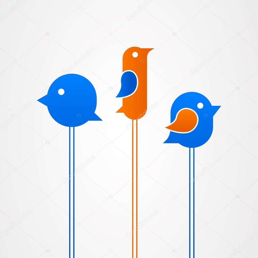 Icono pájaro Twitter Vector de stock por ©maxsim 43942003