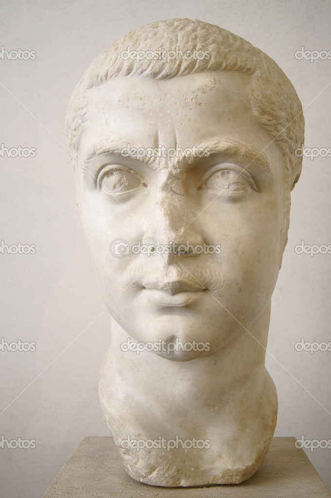 The ancient head of a man with a mustache — Stock Photo © valipatov ...